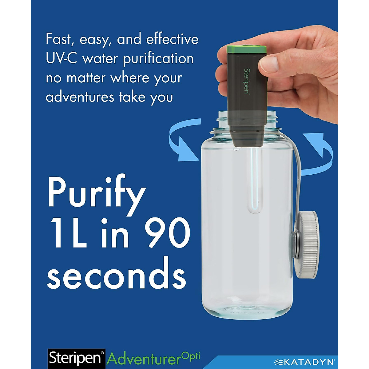 SteriPEN Adventurer Opti UV Personal Water Purifier for Camping, Backpacking, Emergency Preparedness and Travel