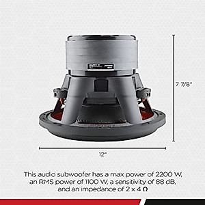 Audiopipe TXXBDC412 Audiopipe 12" 4 Magnet 2200 WATTS