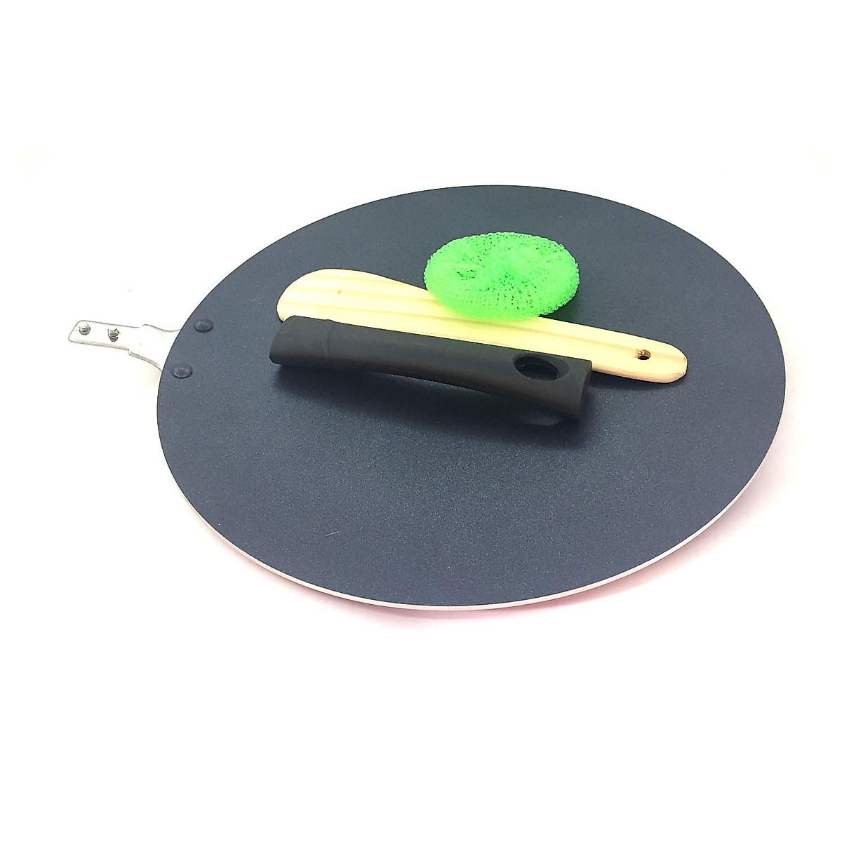 YADNEH Non-Stick Roti Pan Frying Pan Chapati Pan Chapati Tawa Concave Aluminum Tava Griddle Crepe Pan Frying Pan for Omelette Pan Paratha Pan Roti Tava Aluminum Chapati Pan(285 MM)