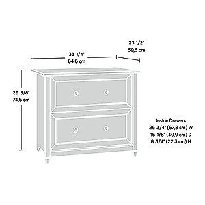 Sauder Select Collection 5-Shelf Bookcase, Chalked Chestnut Finish & Edge Water Lateral File, Chalked Chestnut Finish