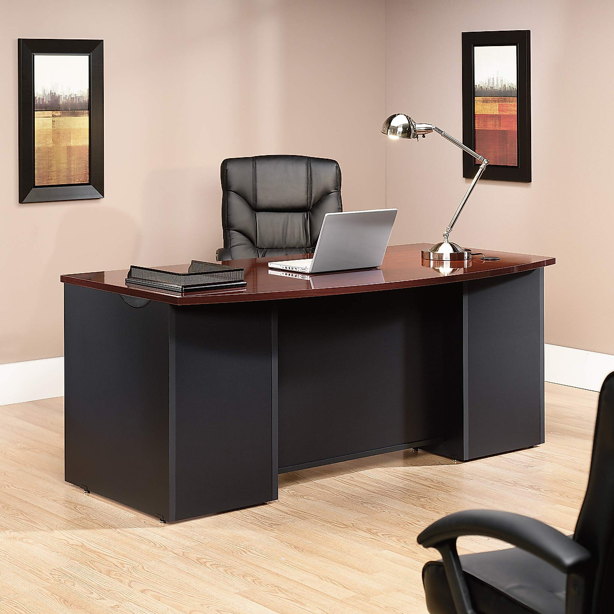 Sauder Via Collection Executive Desk, Classic Cherry finish