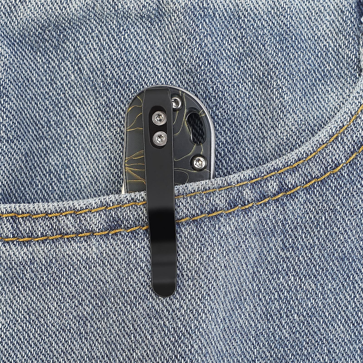 Kizer PPY EDC Knife 3.27 Inches S35VN Blade Pocket Knie Brass and Raffir Handle Folding Knives Ki3587A1