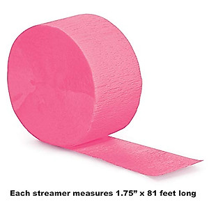 Watermelon Crepe Paper Streamers for Fruit Party or Tropical Birthday (4 Pack)