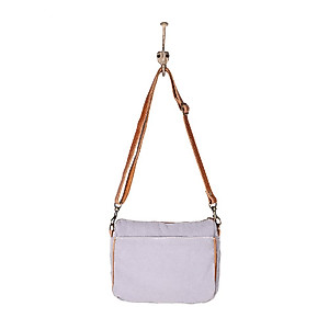 Myra Bags Indigo Charm Canvas, leather & Rug Crossbody Bag S-1919