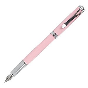 Abcsea Executive Y5 Medium Nib Fountain Pen Silver Clip with Diamond - Pink