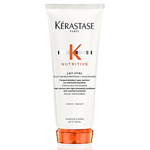 KERASTASE Nutritive Lait Vital Hydrating Conditioner | Adds Moisture, Shine, and Nourishment | Smoothing and Softening | With Plant-Based Proteins & Niacinamide | For Fine to Medium Dry Hair