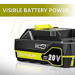 SEYVUM 20V Lithium Battery - 2.0Ah Li-ion Battery Packs for DCBL2006 Cordless Leaf Blower, Long Life Battery Work DCBL2006 Cordless Leaf Blower