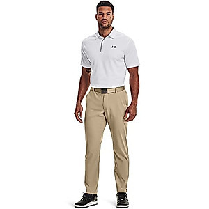 Under Armour mens Tech Golf Polo , White (100)/Graphite , Medium