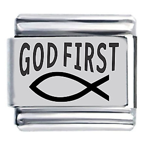 God First Laser Italian Charm