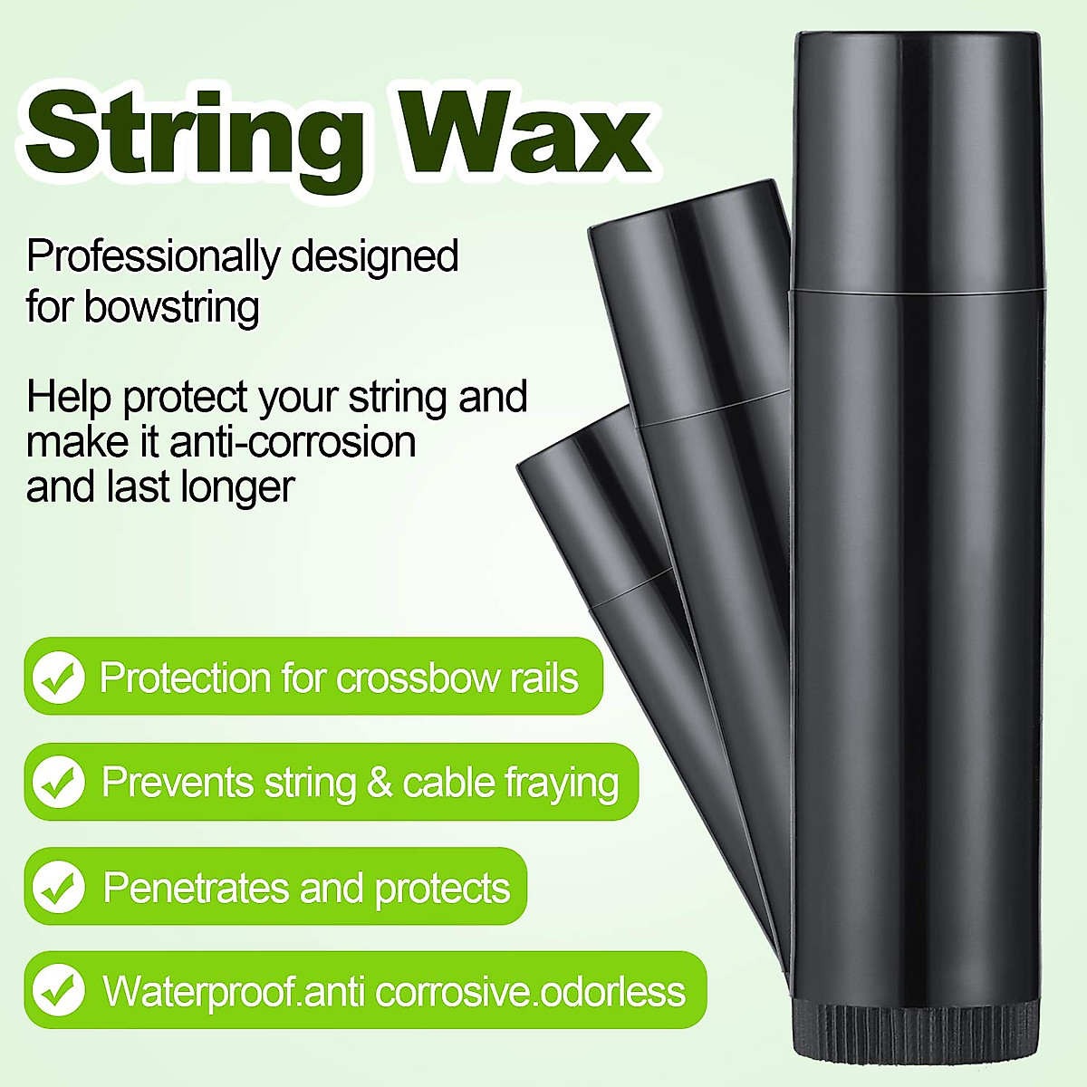 5 Pieces Bow String Wax Strings Protective Rail Lube Waterproof Archery Bowstring Wax Crossbow Recurve Compound Bow Wax for Outdoor, Reduce Friction and Prevent Fraying