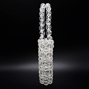 Miuco Women Beaded Bag Handmade Transparent Acrylic Handbags (Polygonal transparency)