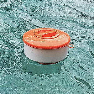 XY-WQ Chlorine Floater, Floating Pool Chlorine Dispenser (Orange, Easily Spot It), Fits 1 and 3 Inch Tablets for Large and Small Pools, Hot Tub, Spa