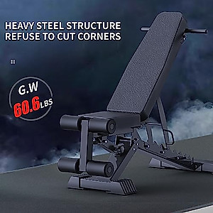 K KINGKANG Adjustable Weight Bench, 1100 LB Weight Capacity Heavy-duty Workout Bench, Extended Head, and Neck Protection Design, Foldable Flat/Incline/Decline Exercise Multi-Purpose Bench for Home Gym