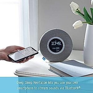 HoMedics® Deep Sleep Revitalize Sleep Sound Alarm Clock 9 Programs, 4 White Noises, 10 Sounds Incl. Nature/Meditation, Volume Control, Auto-Off Timer