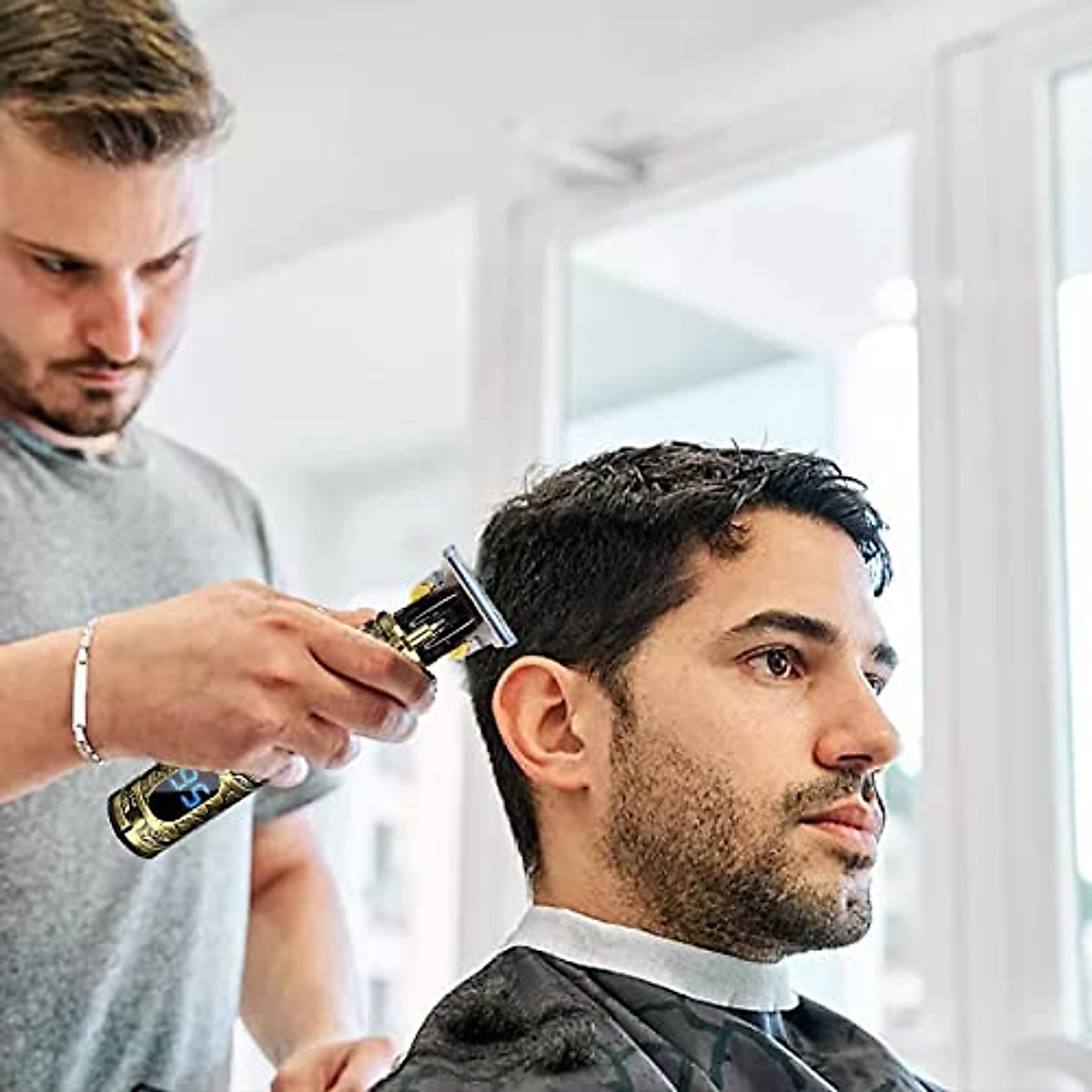 T Blade Trimmer for Men Hair Clippers Professional Grooming Trimmer Kit for Men Beard Hair Trimmers Zero Gapped Cordless USB Rechargeable LED Display (Gold-1)