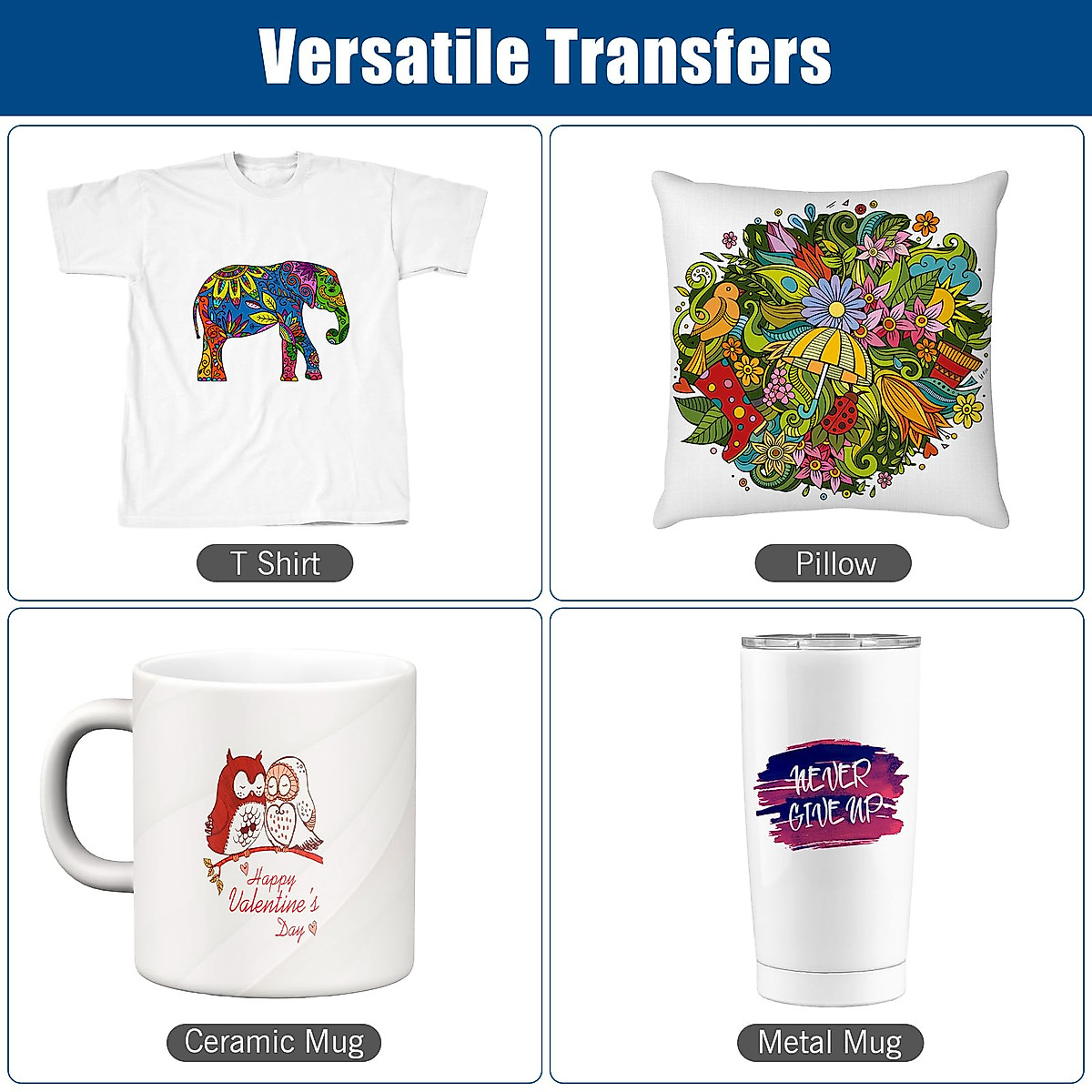 Qilery 200 Sheets DTF Transfer Film 8.3" x 11.7" Double Sided Matte Clear Pretreat Sheets Sublimation Printable PET Heat DTF Paper for Inkjet Printer DIY Project on Fabric Glass Metal Plastic