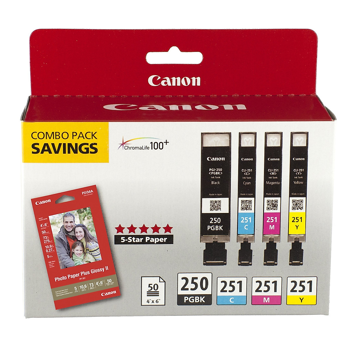 Canon PGI-250/CLI-251 Ink and CLI-251XL Gray Ink with Photo Paper