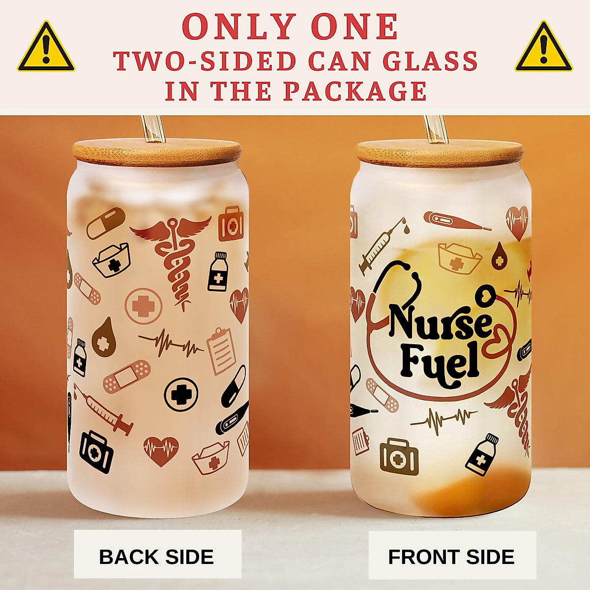 Nurse Gifts for Women - Gifts for Nurses - Nurse Appreciation Gifts - Nurse Week Gifts, Nursing Gifts, Nurses Gifts, Nursing Graduation Gifts, New Nurse Gifts - RN Gifts for Nurses - 16 Oz Can Glass