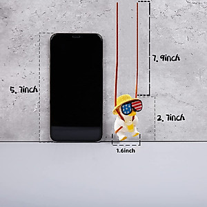 Cute Duck Car Decoration Accessories Cool Duck Drinking Car Hanging Accessories Rearview Mirror Pendant Creative (Cups Duck)