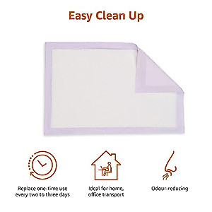 Amazon Basics Cat Pad Refills for Litter Box, Fresh Scent, Pack of 40, Purple