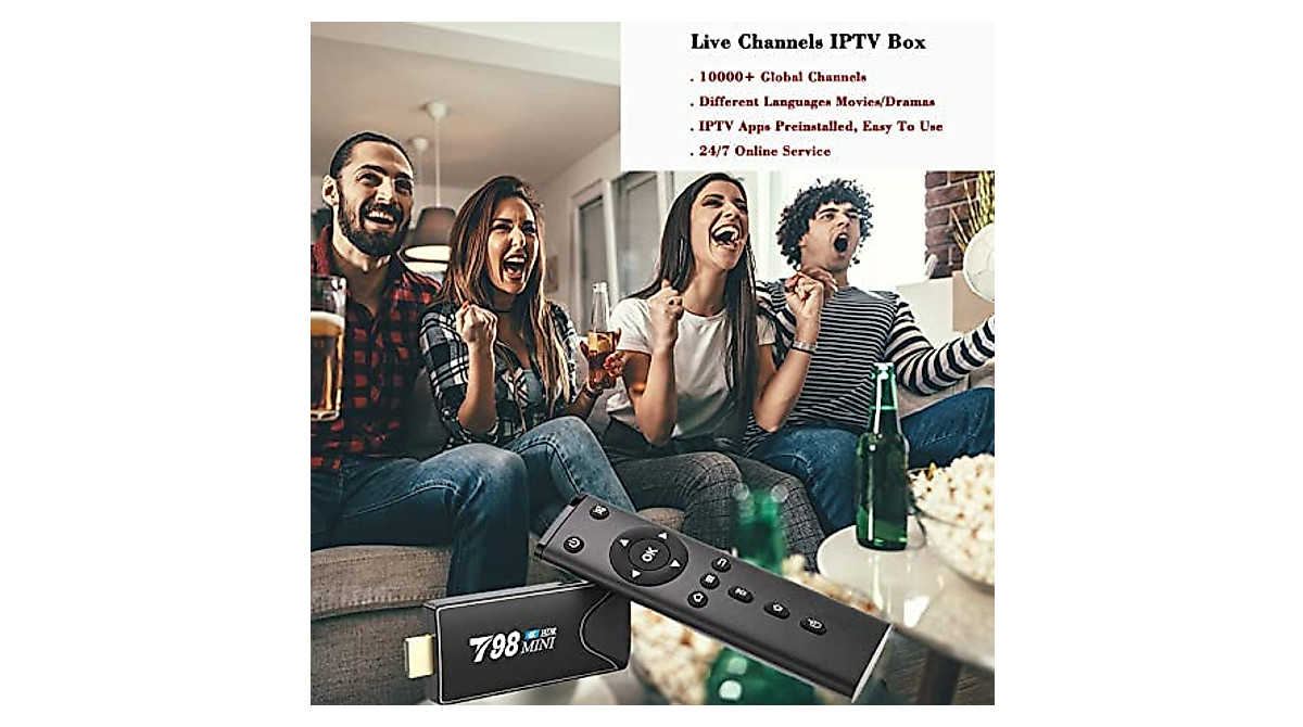 IPTV Box Stick with 10000 Channels & Dual Band Wi-Fi