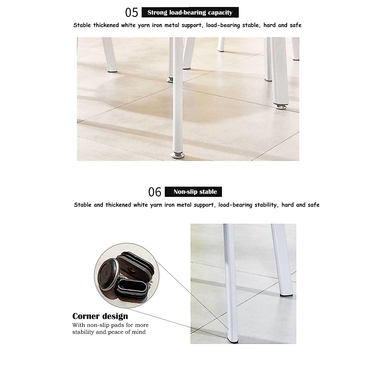 EpuzeR Dining Office Conference Table Set, Reception Meeting Table Coffee Table and 4 Chair, Metal Frame, Wooden Marble top, 60 * 120cm (Color : Black)