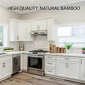 Gold Armour Bamboo Ziplock Bag Storage Organizer for Drawer, Openable Top Lids Food Storage Bag Holders Compatible with Ziploc, Solimo,Hefty,Glad for Gallon,Quart,Sandwich & Snack Variety Size Bags