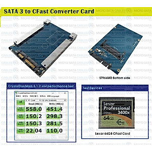 Micro SATA Cables - CFAST to SATA Adapter with 2.5 Inch SSD Housing