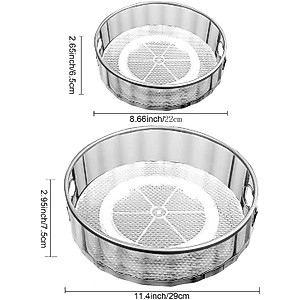 Lazy Susan 12 inch Kitchen Turntable Storage Food Bin Container,2 Pack Round Plastic Clear Rotating Turntable Organization & Storage