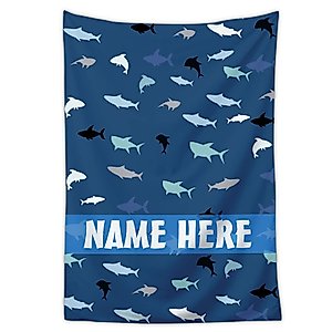 XJone Personalized Custom Baby Blankets with Name for Boys, Customized Name Blanket for Infants Newborns Kids