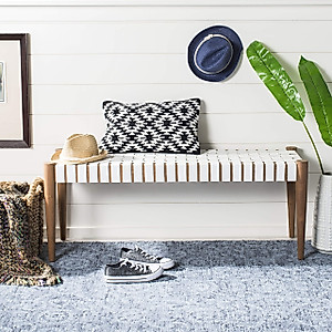 SAFAVIEH Abstract Collection Area Rug - 6' x 9', Blue, Handmade Wool, Ideal for High Traffic Areas in Living Room, Bedroom (ABT207A)