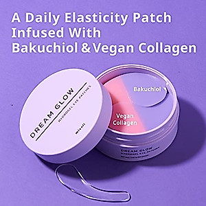 misoli Dream Glow Under Eye Patches | Anti-Aging Eye Treatment Gel Masks With Vegan Collagen & Bakuchiol | Under Eye Masks For Dark Circles and Puffiness, Under Eye Bags, Wrinkle Care, Men and Women