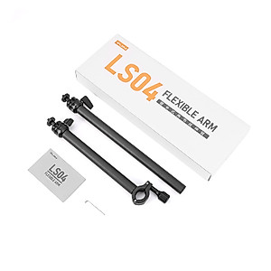 JUSMO LS04 Flexible Arm, Detachable 2-Section Magic Arm for Small Cameras, Lights and More