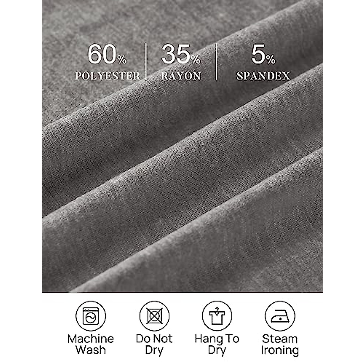 ZESICA Women's 2023 Casual Long Sleeve T Shirts Lace V Neck Trendy Basic Tops Summer Fall Tee Blouse,Grey,Large