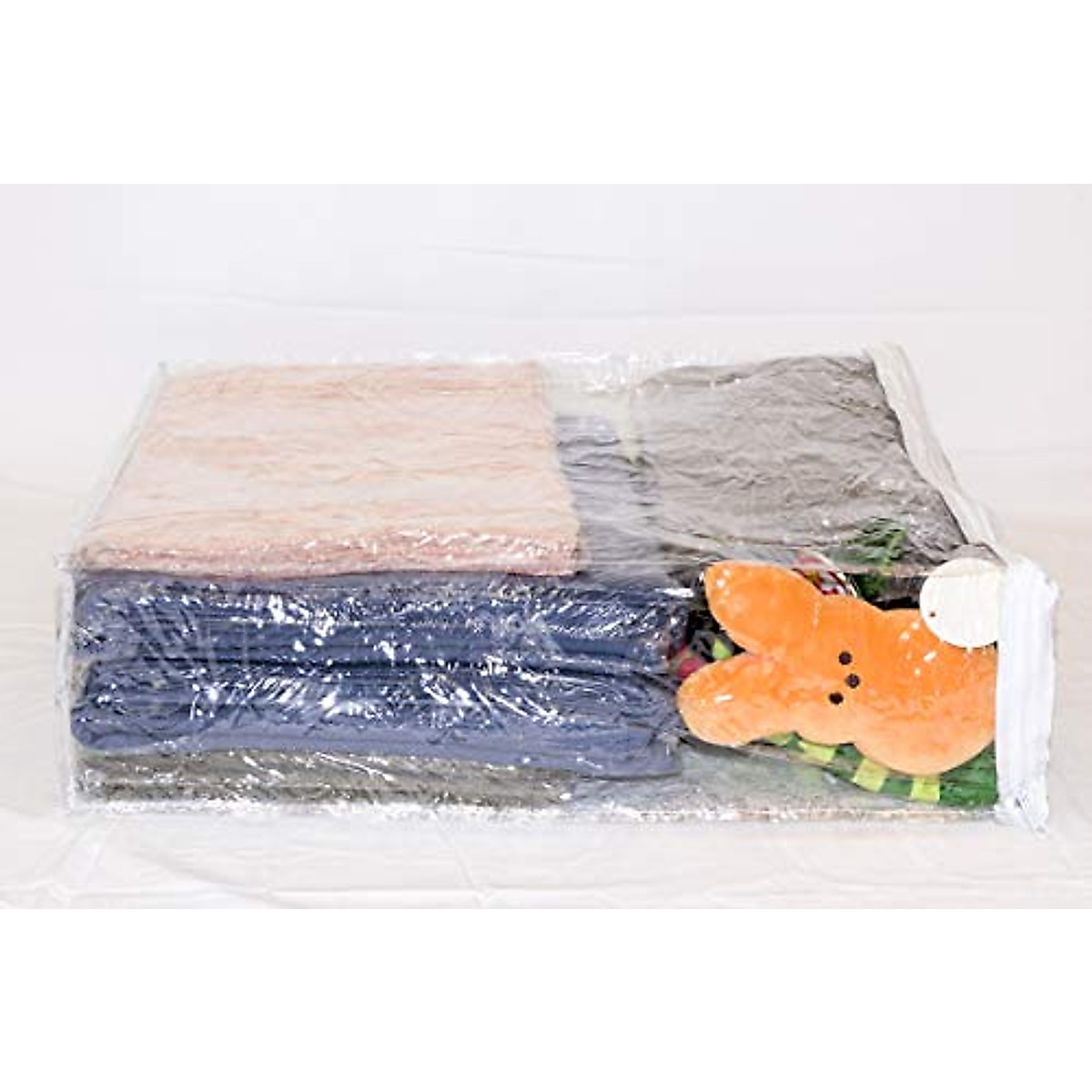 Clear Vinyl Zippered Storage Bags 15 x 18 x 5 Inch Set of 10