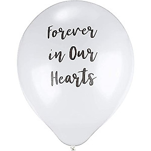 Memorial Balloons, Forever In Our Hearts (12 in., 30 Pack)