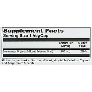 SOLARAY Selenium 200 MCG High Potency, 100 CT
