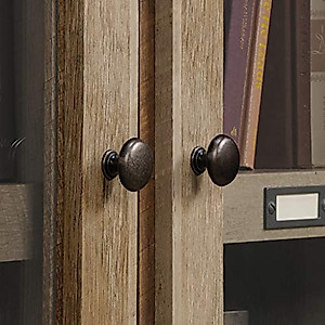 Sauder Dakota Pass Display Cabinet, Craftsman Oak finish