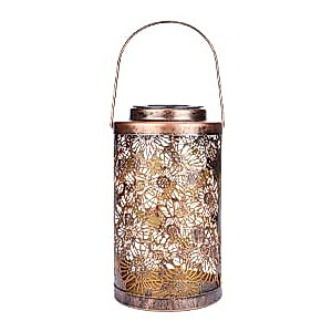 Solar Lanterns Outdoor Hanging Solar Lights Metal LED Decorative Garden,Patio,Courtyard,Lawn,Yard,Pathway with Hollowed-Out Design