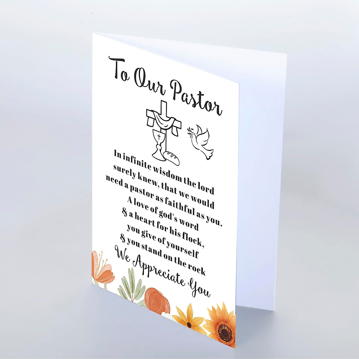 GGOJAGST Pastor Appreciation Cards Pastor Appreciation Gifts Religious Pastor Gifts for Men Women Pastor Birthday Card Pastor Wife Appreciation Gifts Thank You Gift for Pastor Anniversary Card