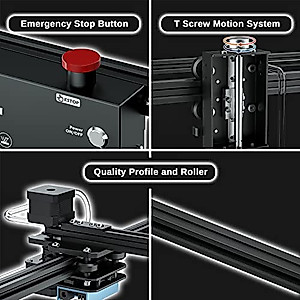 Genmitsu Jinsoku LC-60A 5.5W Laser Engraver Cutter with Air Assist System, 24-in x 24-in Large Laser Engraving Cutting Machine for Wood, Emergency Stop, Dual Y-axis Motors