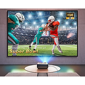 Mini Portable Projector, 1080p Supported WiFi Projectors, Native 720P Outdoor Movie Projector, 8000L & 200 Inches Mini Projector for iPhone, Compatible w/TV Stick, PC, Laptop, DVD Player