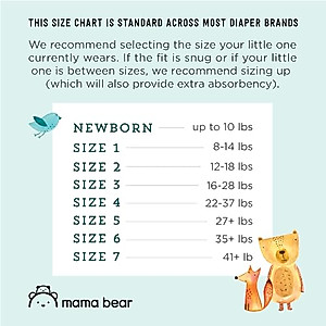 Amazon Brand - Mama Bear Gentle Touch Diapers, Hypoallergenic, Size 5, 132 Count (4 packs of 33), White