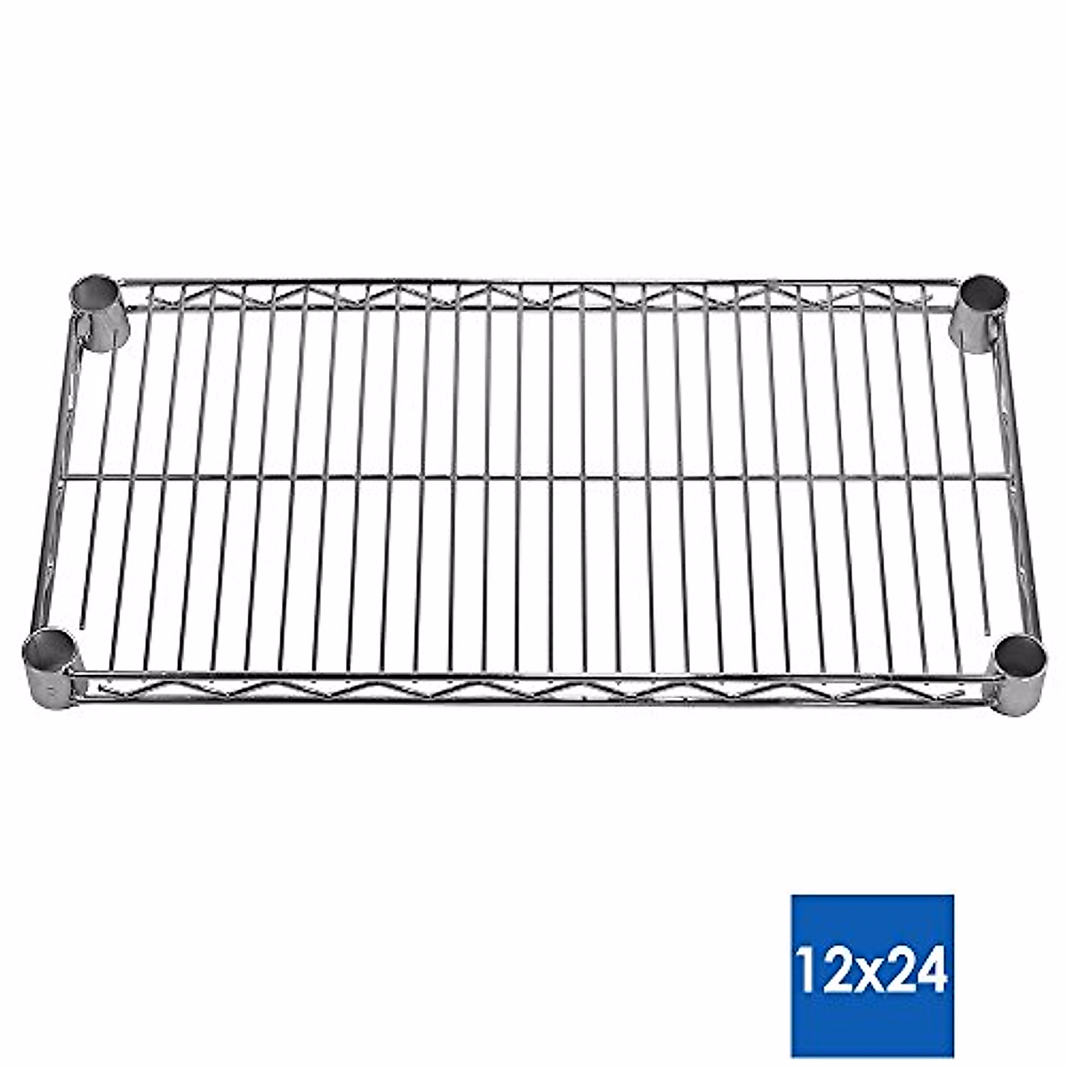 Shelving Inc. 12" d x 24" w x 84" h Chrome Wire Shelving with 5 Shelves