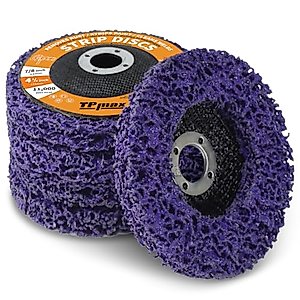 Ur-Excellent 4-1/2" x7/8'' Stripping Discs Rust Remover Wheel Remove Paint and Oxidation Poly Strip Wheel Disc Abrasive Angle Grinding Wheel - 5 Pack(Purple)