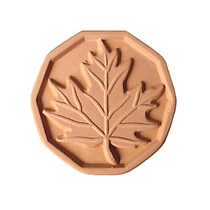 OULLYY 2 Pack Brown Sugar Saver and Softener, Terracotta Brown Sugar Keeper Disc for Food Storage Containers, Reusable & Food Safe, Maple Leaf