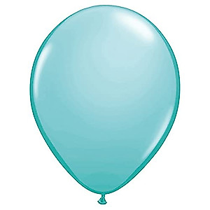 Qualatex 50319 Caribbean Blue Latex Balloons, 5", Caribbean Blue, Pack of 100