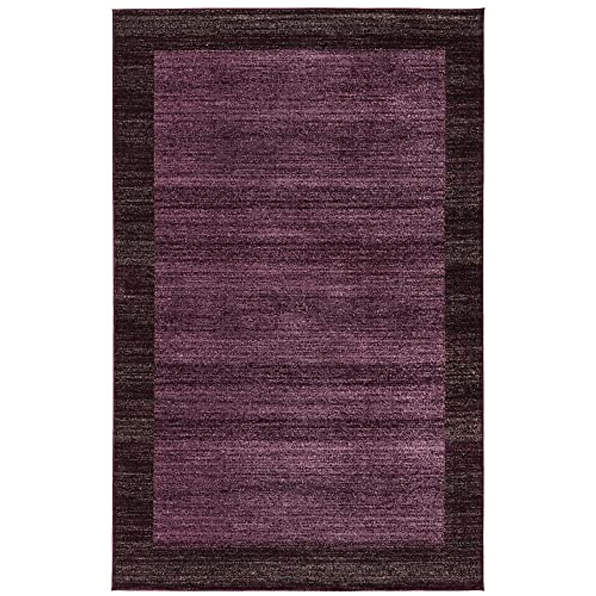 Unique Loom Del Mar Collection Area Rug-Transitional Inspired with Modern Contemporary Design, 6' 0 x 9' 0 Rectangular, Violet/Ivory