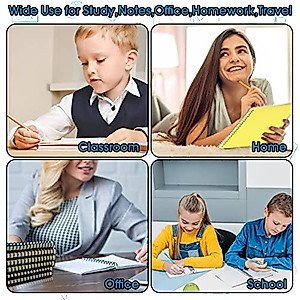 Aosmeol Spiral Notebook,6 Pack A5 5.7 x 8.3 Inch Spiral Lined Notebook,Thick Paper Hardcover Spiral Notebooks,College Ruled Notebooks for Writing School Office Business,60 Sheets 120 Pages,6 Colors