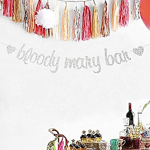 Bloody Mary Bar Banner, Wedding Bar Bunting, Bridal Shower Party Decor, Engagement Decors, Bachelorette Sign, Birthday Party Decorations, Silver Glitter